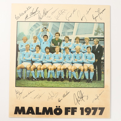 TAVLA, Malmö FF 1977, print on cardboard. Art - Other - Auctionet
