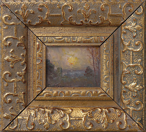 LAGE CARLSSON. Sunset, oil on Board, signed. Art - Paintings - Auctionet