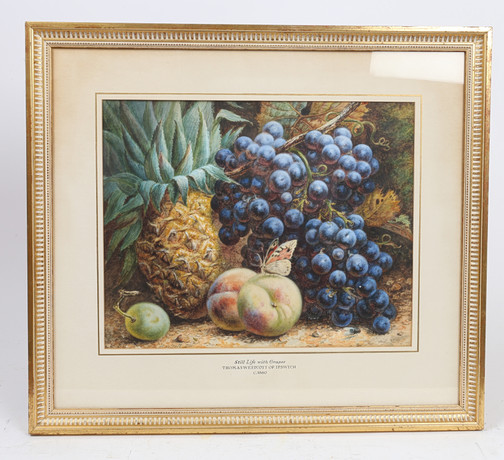 THOMAS WESTCOTT OF IPSWICH (19TH CENTURY) STILL LIFE WITH GRAPES. Art ...