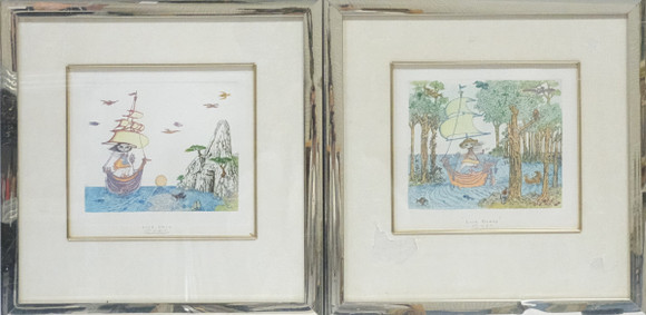 GUILLERMO SILVA SANZ DE SANTAMARIA. ETCHINGS. “LUNA NUEUA” AND “LUNA ...