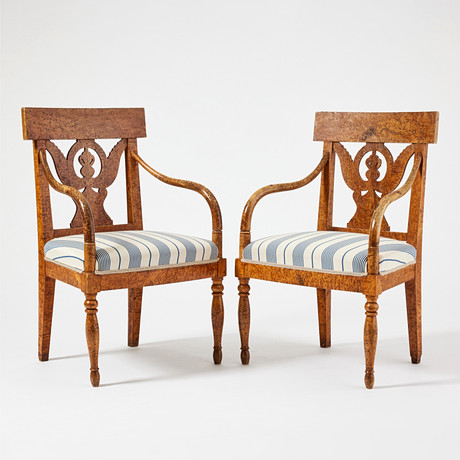 ARMLÄNSTOLAR, ett par, Alexander I, sannolikt S:t Petersburg 1800 ...