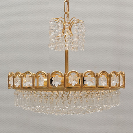 CEILING LAMP, brass & prisms, 1900/2000s. Lighting & Lamps - Ceiling ...
