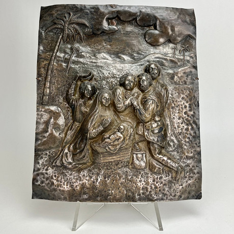 A metal wall relief, 1800/20th century. Silver & Metals - Other metals ...