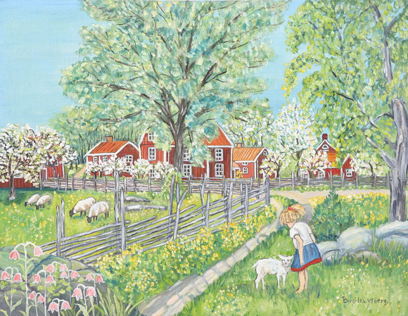 BIRGITTA HÖGLIND YSBERG. Olja på duk, naturmotiv, signerad. Konst ...