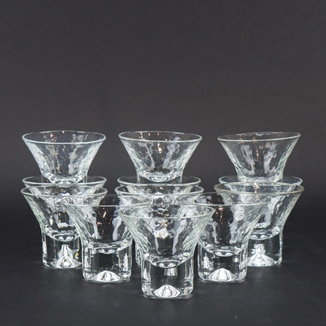 GÖRAN WÄRFF. Cocktail glasses 12 pieces, Pukeberg, Ristika. Glass ...