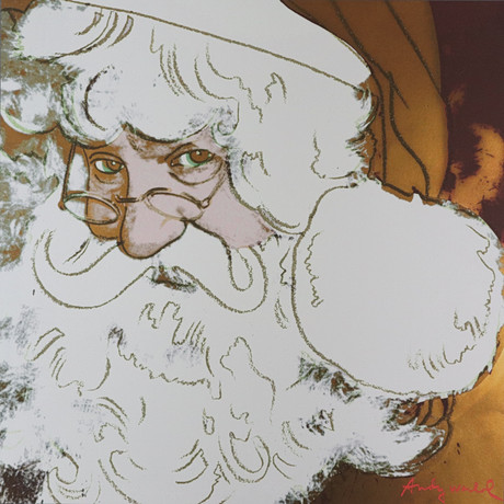 “SANTA CLAUS”, motif after Andy Warhol, offset print on sturdy paper ...