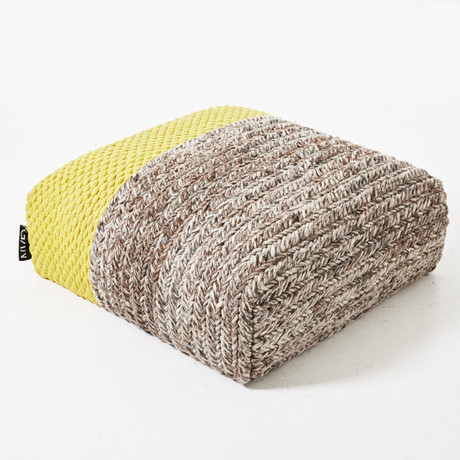 PATRICIA URQUIOLA. “Mangas Spaces square plait yellow”, puff, GAN ...