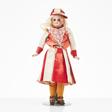 KLING & CO BISKVI GIRL DOLL, circa 1900, head with shield, marked “167 ...