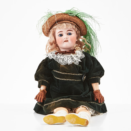 HEINRICH HANDWERCK BISKVI GIRL DOLL, circa 1880/90s, head marked ...