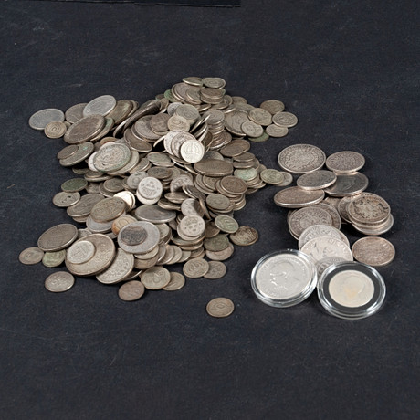 COINS. SILVER. about 1.3 kg. Coins, Medals & Stamps - Coins - Auctionet