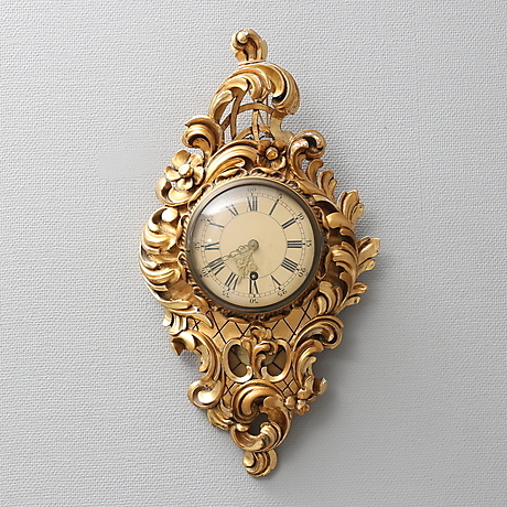 WALL PENDULUM, gilded, rococo style, mid 1900s. Clocks & Watches - Wall ...