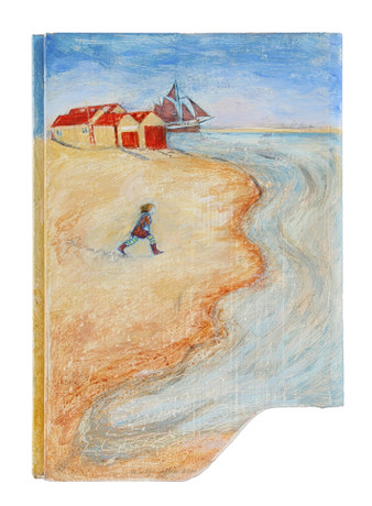 MARILYN GRIFFIN (20TH CENTURY) FIGURE ON THE BEACH. Art - Paintings ...