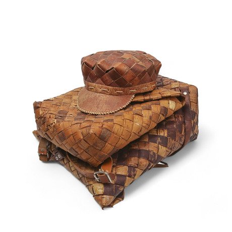 FIST OBJECT, 3 pieces, cap, handbag and a Carry cone. Swedish Folk Art ...