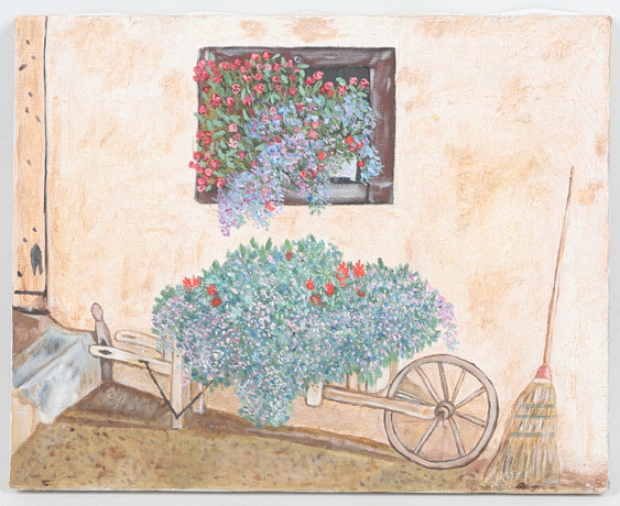 BIRGITTA HÖGLIND YSBERG. Olja på duk, stilleben, osignerad. Konst ...