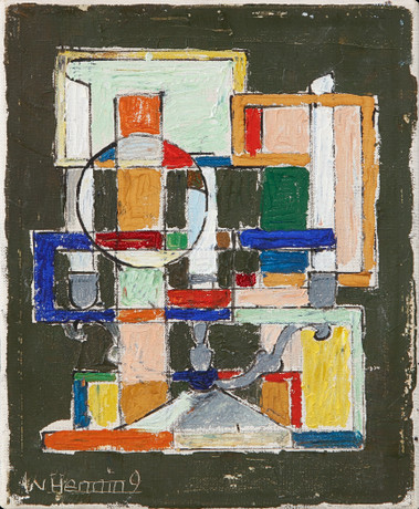 WILHELM HENNING. Komposition, olja på duk, signerad. Konst - Måleri ...