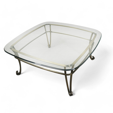 COFFEE TABLE facade glass top on bronze base. Furniture - Tables ...