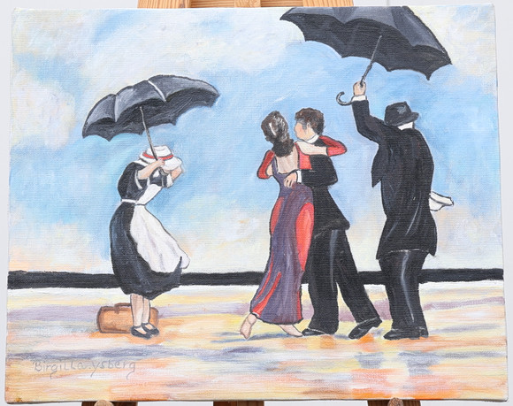 BIRGITTA HÖGLIND YSBERG. Oil on canvas, Hommage Jack Vettriano, “The ...