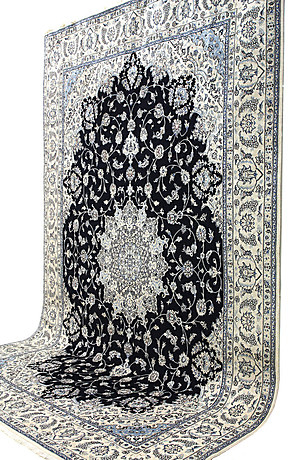 MATTA, persisk, Nain med silkesinslag, (fine), 387 x 250 cm. Mattor ...
