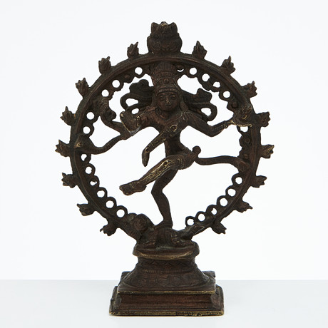 NATARAJA, brons, Indien, 1900-tal, med mandala. Asiatika - Auctionet