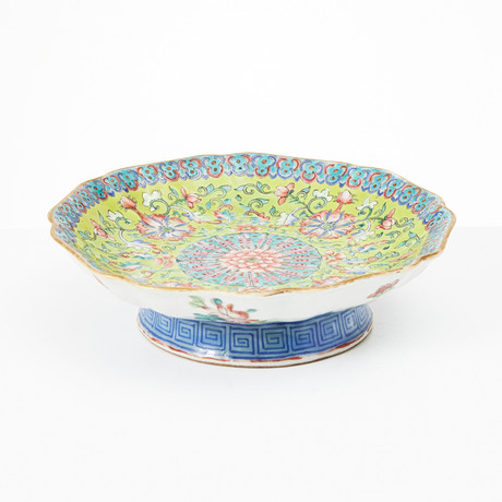 FAT, on foot, porcelain, China, 20th century, contoured edge ...