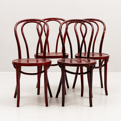 GILLIS LUNDGREN. 4 pcs, “The loop, bent wood, IKEA, 1960/70's. Furniture - Armchairs & Chairs ...