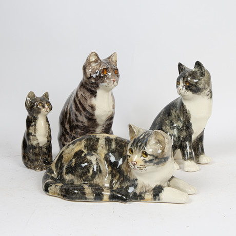 FOUR WINSTANLEY POTTERY CATS (4). Ceramics & Porcelain - European ...