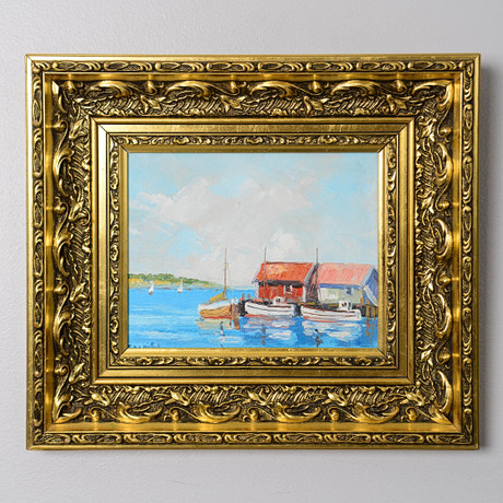 ISTVAN BOGNAR. Archipelago motif, oil on canvas, signed. Art ...