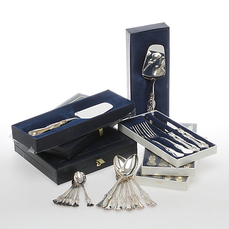 BESTECK, Silber, 26 Teile, "Olga", Guldfynd AB, zweite Hälfte des 20 ...