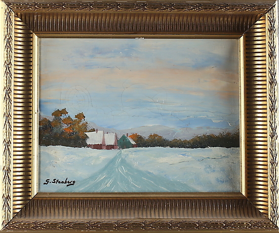 GUNNAR STENBERG. Coastal landscape, 3 pieces, oil on canvas, signed ...