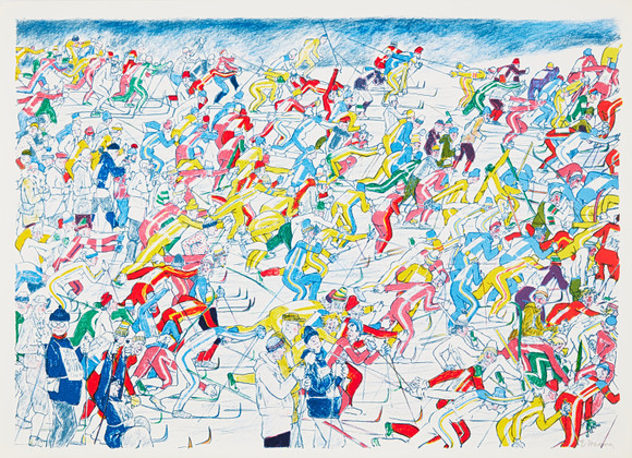 ERIK HAAMER. “Vasaloppet”. Art - Engravings & Prints - Auctionet