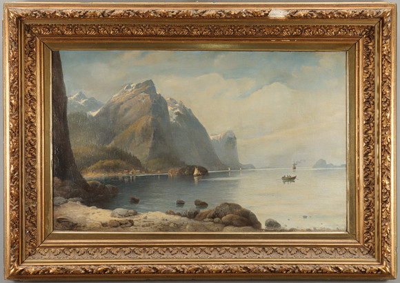 SIEGFRIED HASS. Norwegian mountain landscape from Lofoten, Norway. Art ...