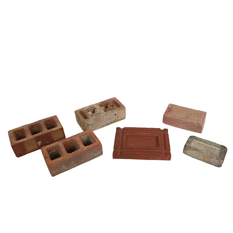 A RARE AND UNUSUAL COLLECTION OF SALESMAN'S BRICK AND TILE SAMPLES (6 ...