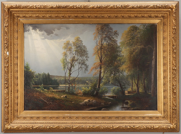 SIEGFRIED HASS. Autumn landscape by the lake. Art - Paintings - Auctionet
