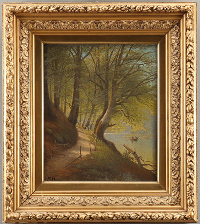 SIEGFRIED HASS. Landskap med sällskap i eka. Konst - Måleri - Auctionet