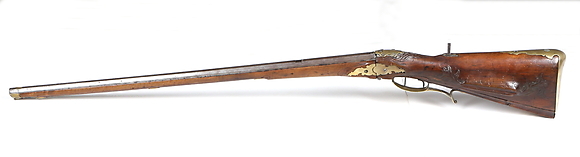 AIR RIFLE, 17/1800s, wood, iron and brass. Weapons & Militaria - Guns ...