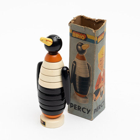 A BRIO, “Percy” picking figurine, 1950s/60s, original packaging. Toys ...