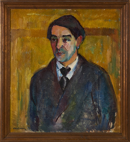 OTTO EMIL JOHANSEN (1886-1934). porträtt av man, olja på duk, signerad ...