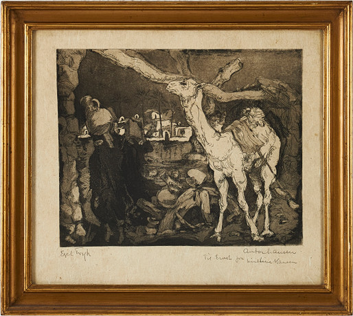 ANTON HANSEN (1891-1960). figurine scenes, 3 pieces, lithographs ...