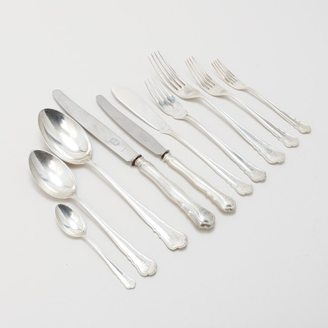 A set of 137-piece silverware set “Chippendale”, silver, 20th century ...