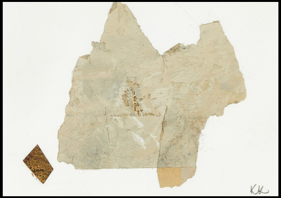 KIA KINELL (1953). Komposition med collage, monogramsignerad KK ...