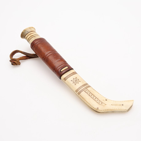 NORD-SAMISK HALVHORNSKNIV, Johan Gaup, Laimoviken/Torneträsk, monogram ...