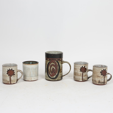 FIVE PIECES OF BRIGLIN POTTERY. Ceramics & Porcelain - European - Auctionet