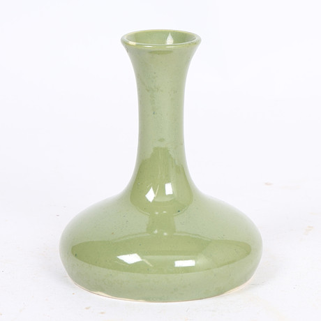 SAMUEL LEAR POTTERY, A GREEN GLAZED VASE, LATE 19TH CENTURY. Ceramics ...