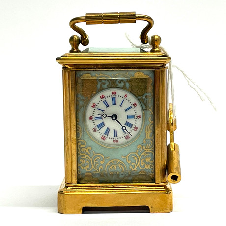 MINIATURE PORCELAIN CARRIAGE CLOCK. Clocks & Watches - Carriage ...