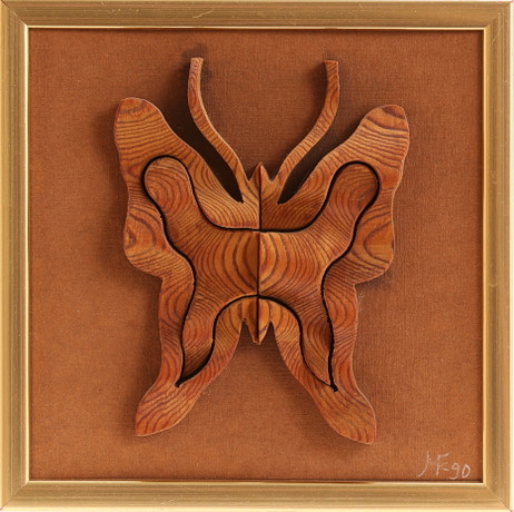 WALL RELIEF, cut wood, monogram signed. Art - Other - Auctionet