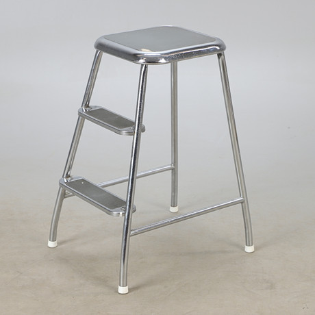 A metal staircase with vinyl-covered steps, AWAB, mid 20th century ...