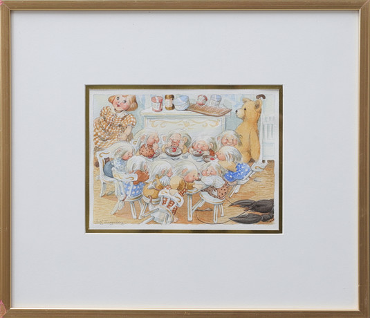 MAJ FAGERBERG. Akvarell, signerad. Konst - Måleri - Auctionet