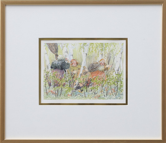 MAJ FAGERBERG. Akvarell, signerad. Konst - Måleri - Auctionet