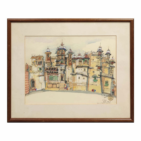DOUG PATTERSON. CITY PALACE, UDAIPUR. Art - Paintings - Auctionet