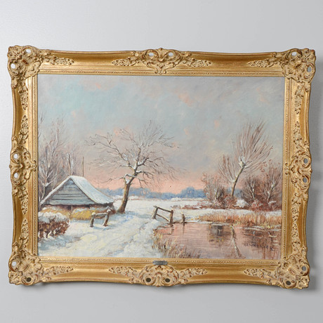 HANS KERVER. Dutch landscape, oil on canvas, signed. Art - Paintings ...